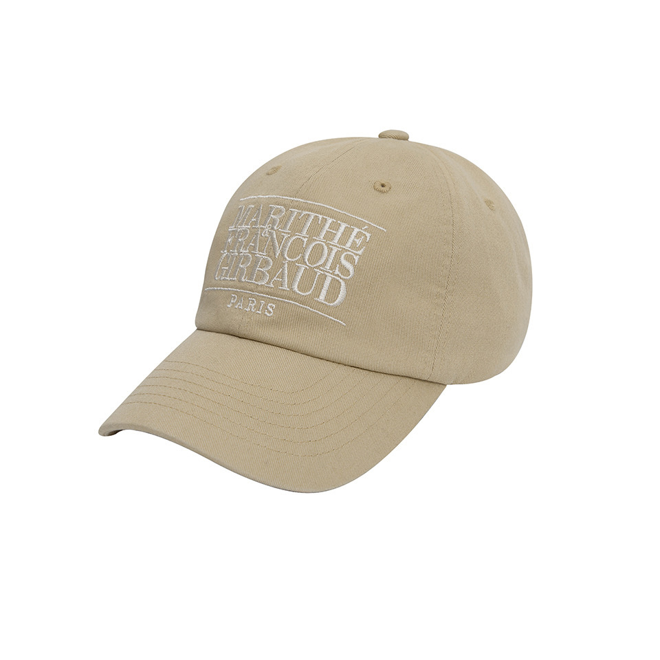 หมวก Marithe สีbeige Classic Logo Cap Harudayshop 7011